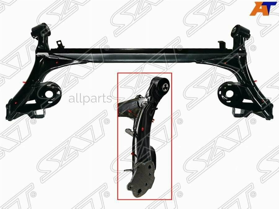 SAT ST-VWP6-802-A0 Балка задняя (Тормоза барабанные) Skoda Rapid 12-20 / Volkswagen Polo 09-22