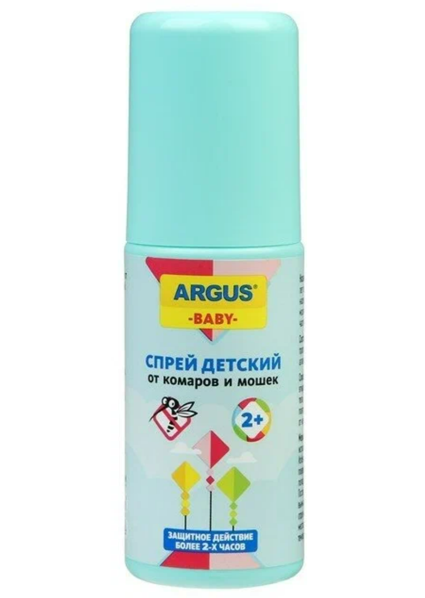 Спрей ARGUS BABY от комаров, мошек, 90 г, 75 мл