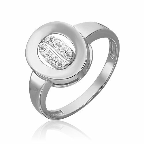 Кольцо, белое золото, 585 проба, родирование, топаз