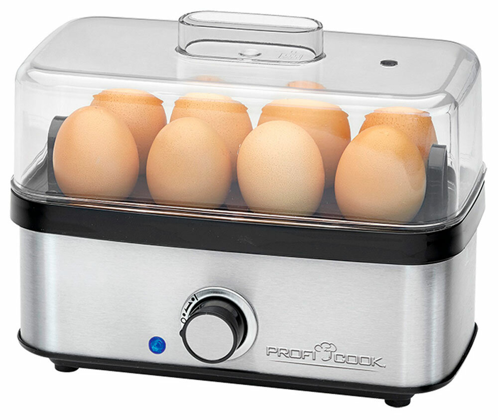 Яйцеварка Profi Cook PC-EK 1275, 400 Вт, защита от перегрева, нержавеющая сталь