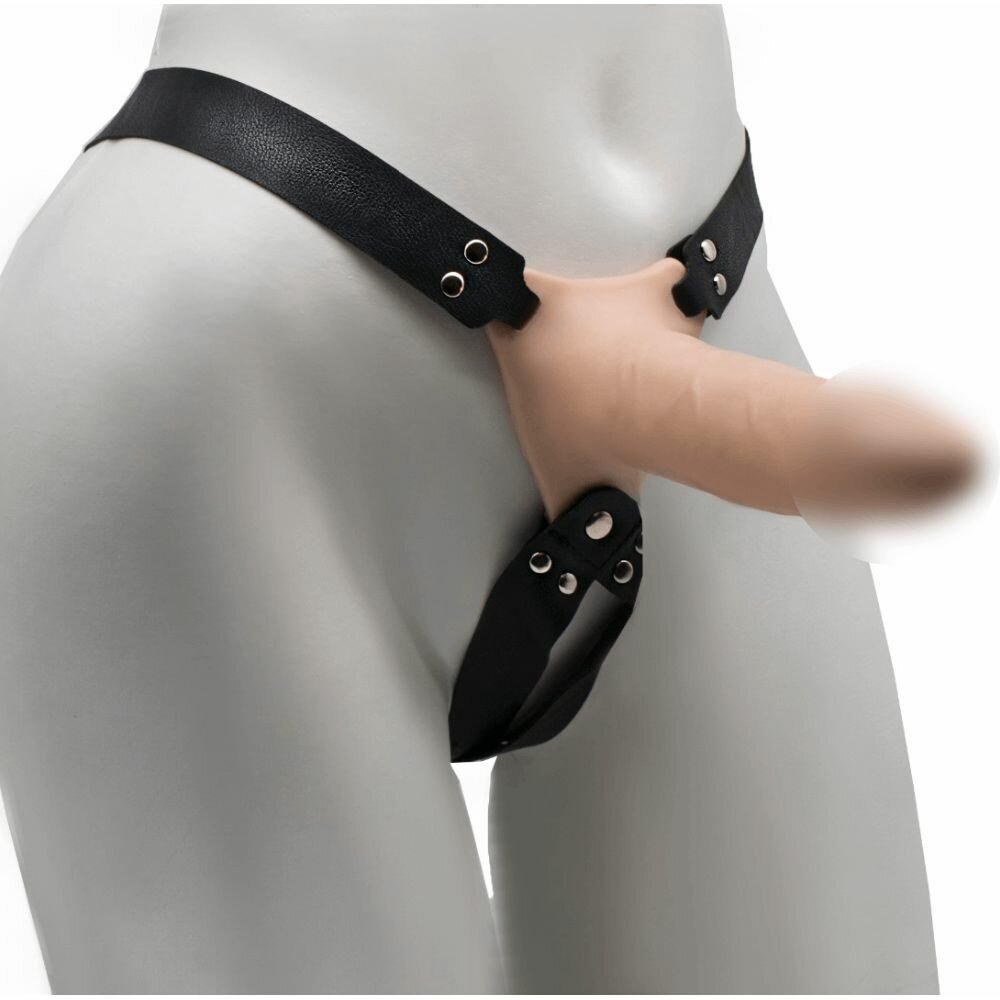 Страпон для мужчин и женщин пустотелый/Фаллоимитатор поясной пустотелый с бандажом