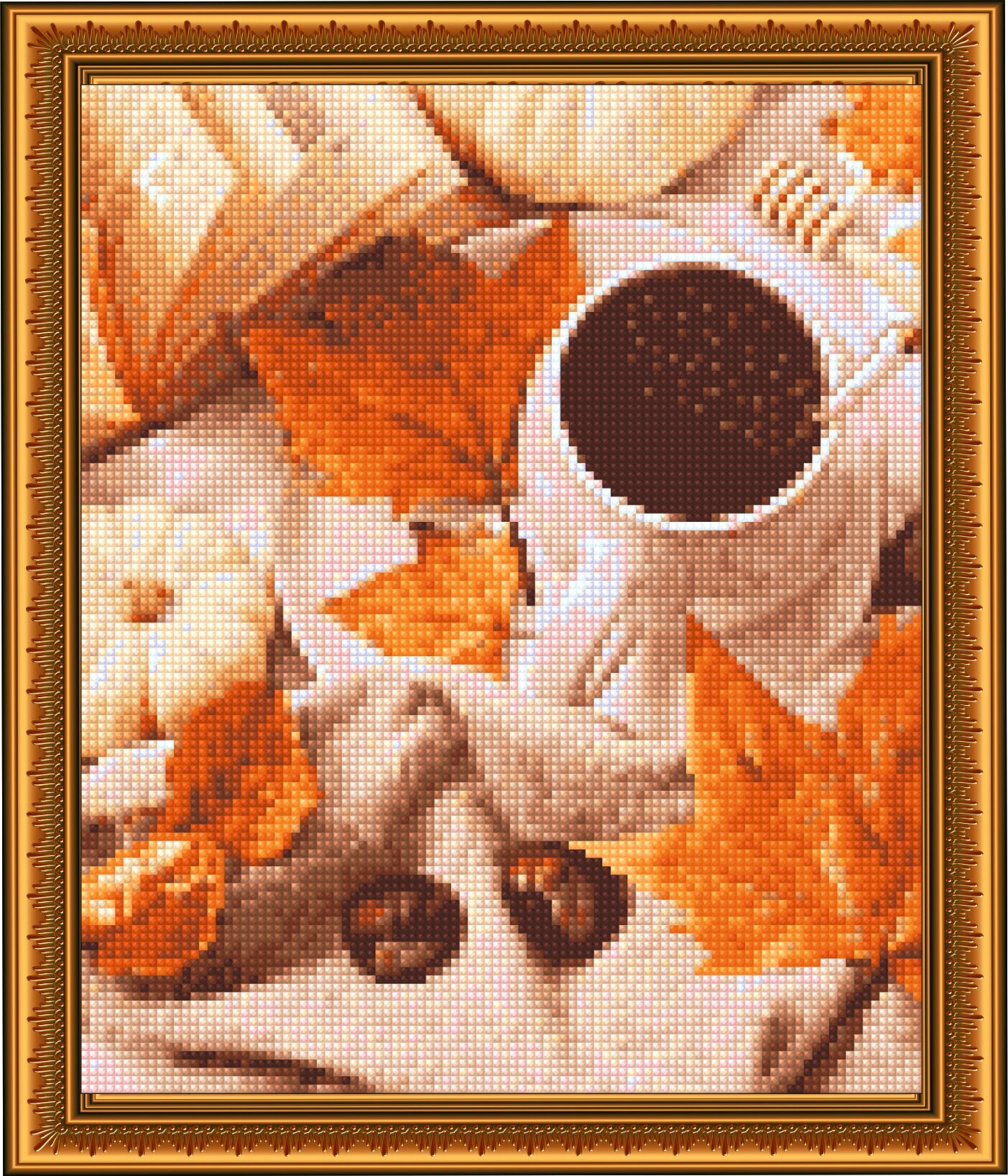 Алмазная мозаика "Осенний кофе", 30х35 см, натюрморт М-372