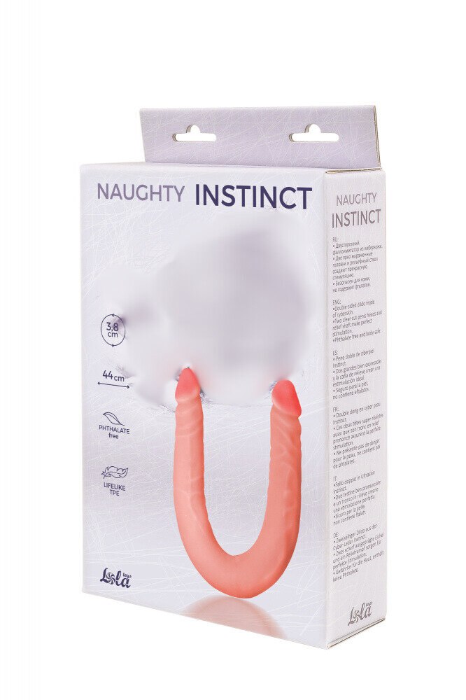 Двусторонний фаллоимитатор Lola Games Naughty Instinct 44 см, телесный