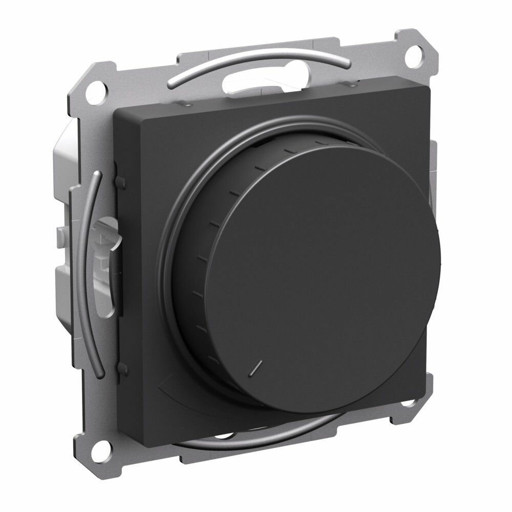Systeme Electric AtlasDesign Базальт Светорегулятор (диммер) повор-нажим, LED, RC, 400Вт, механизм, ATN001423