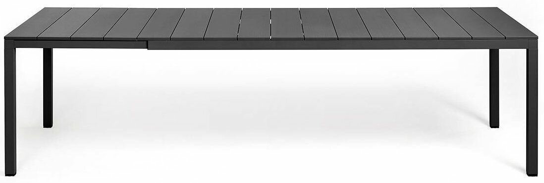 Стол металлический раздвижной Nardi Rio Alu 210 Extensibile, цвет антрацит