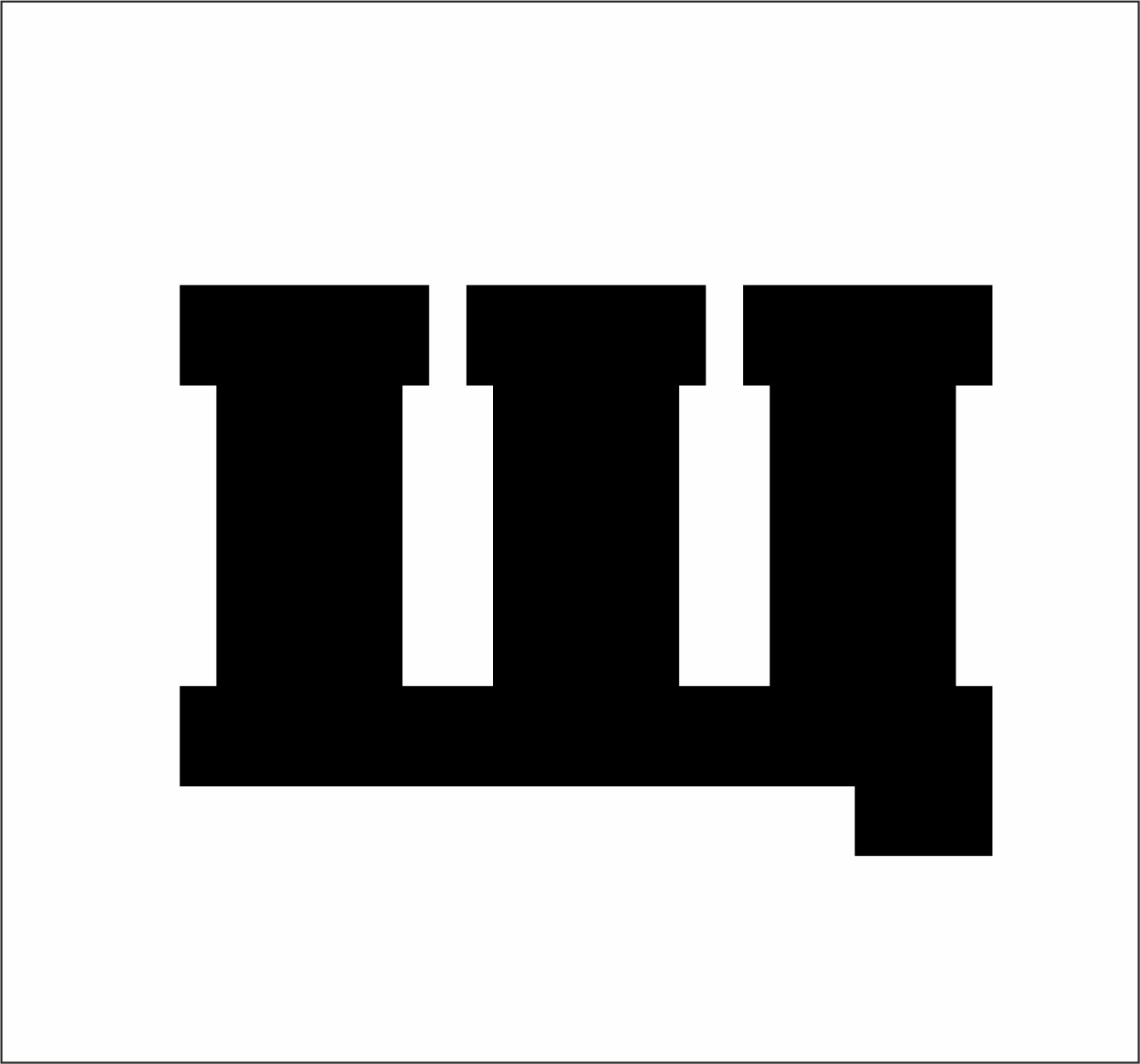 Буква Щ из акрила для вывесок 9 см / шрифт 6 черный