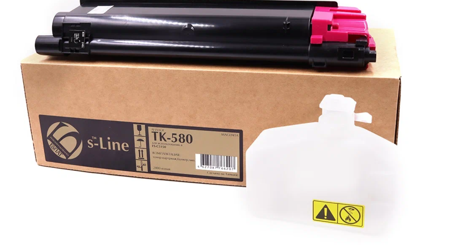 Тонер-картридж булат s-Line TK-580M для Kyocera FS-C5150dn (Пурпурный, 2800 стр.)