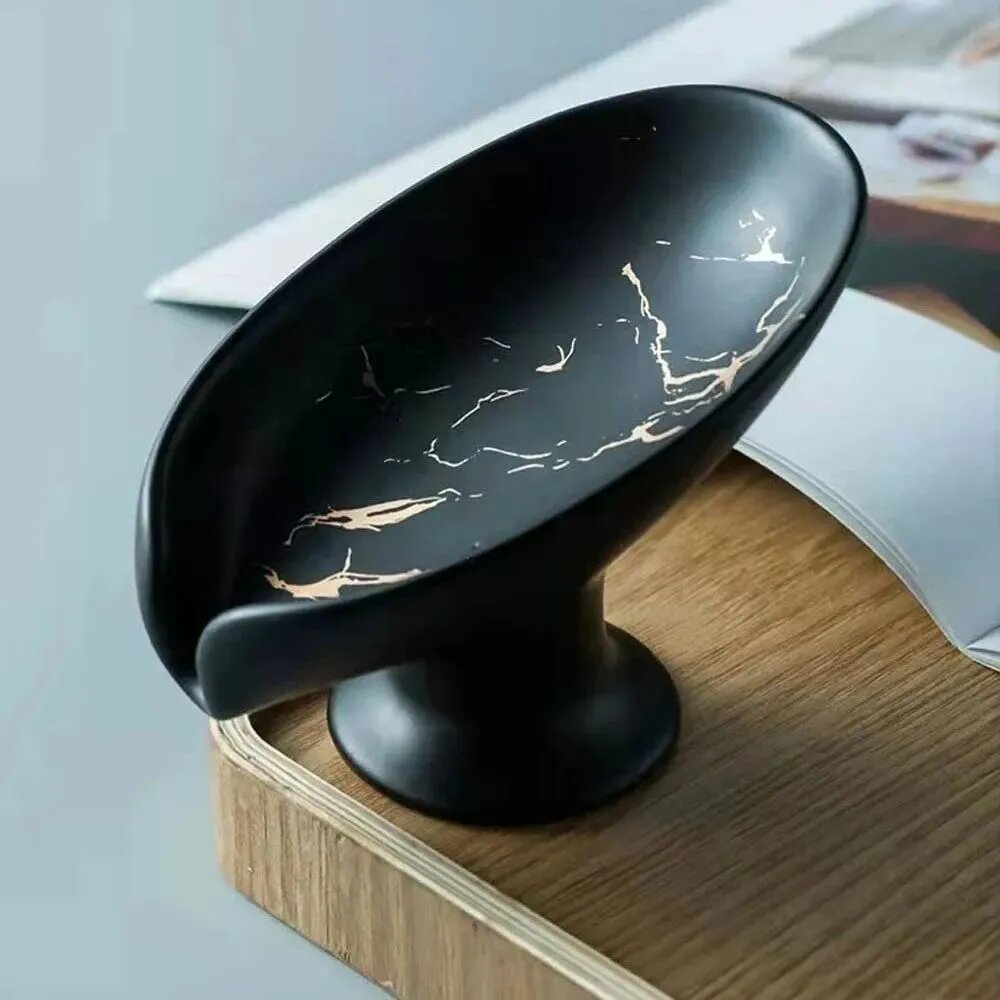 Мыльница керамическая со сливом