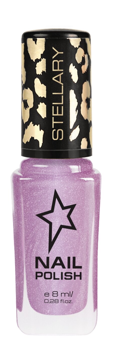 STELLARY Лак для ногтей Nail Polish, 8 мл, 105 Лиловый с блестками