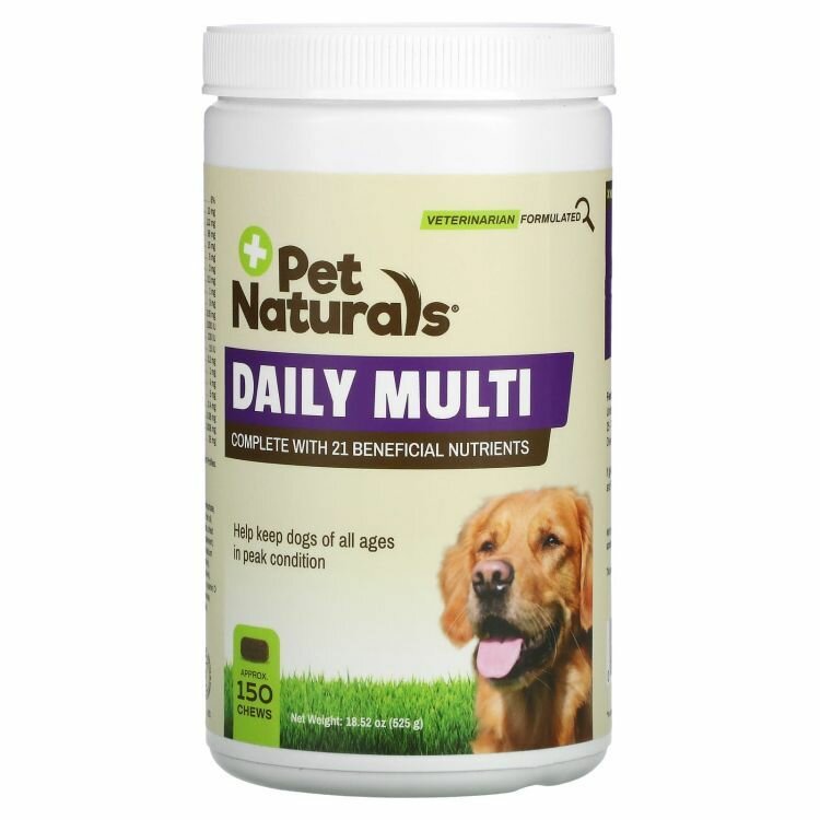 Pet Naturals, Daily Multi, витаминный комплекс для собак, 150 жевательных таблеток