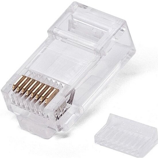 Коннектор RJ-45 Filum FL-NA-PLUG6-2 6 кат, со вставкой, 8p8c, 30 мкм, универсальный, уп/100 шт