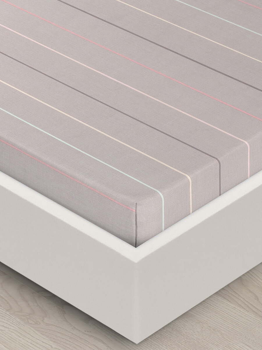 Простынь 220х240 см Евро, ткань перкаль, POCHIVALNI 100% хлопок, флоранс