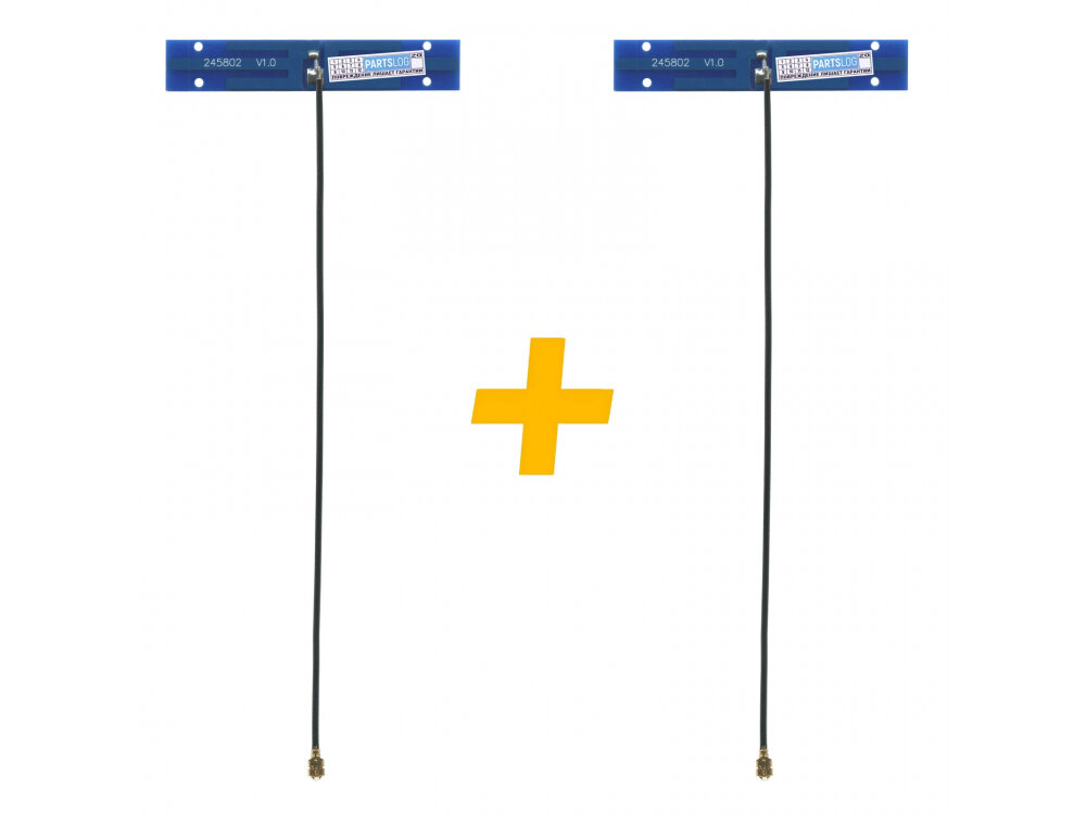 Wi-Fi Антенна с разъемом IPEX IPX U.FL 2.4GHz 5GHz PCB двухдиапазонная 4dBi Внутренняя (2 штуки)