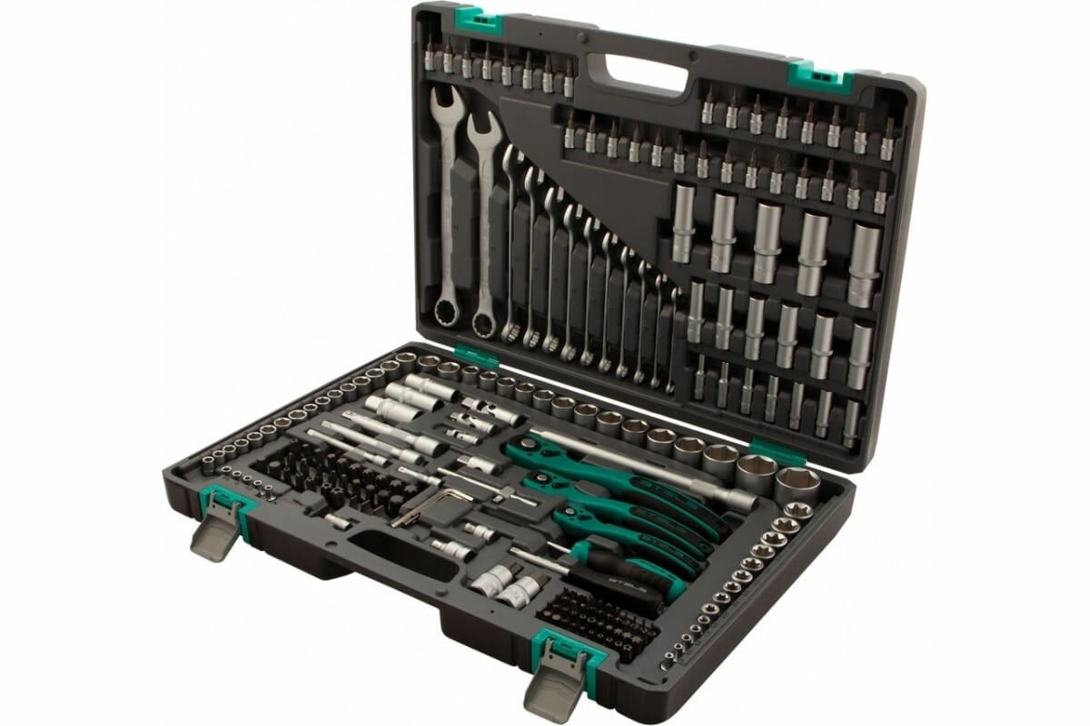 Набор инструмента 1/4", 3/8", 1/2", CrV, S2, усиленный кейс, 216шт STELS 14115