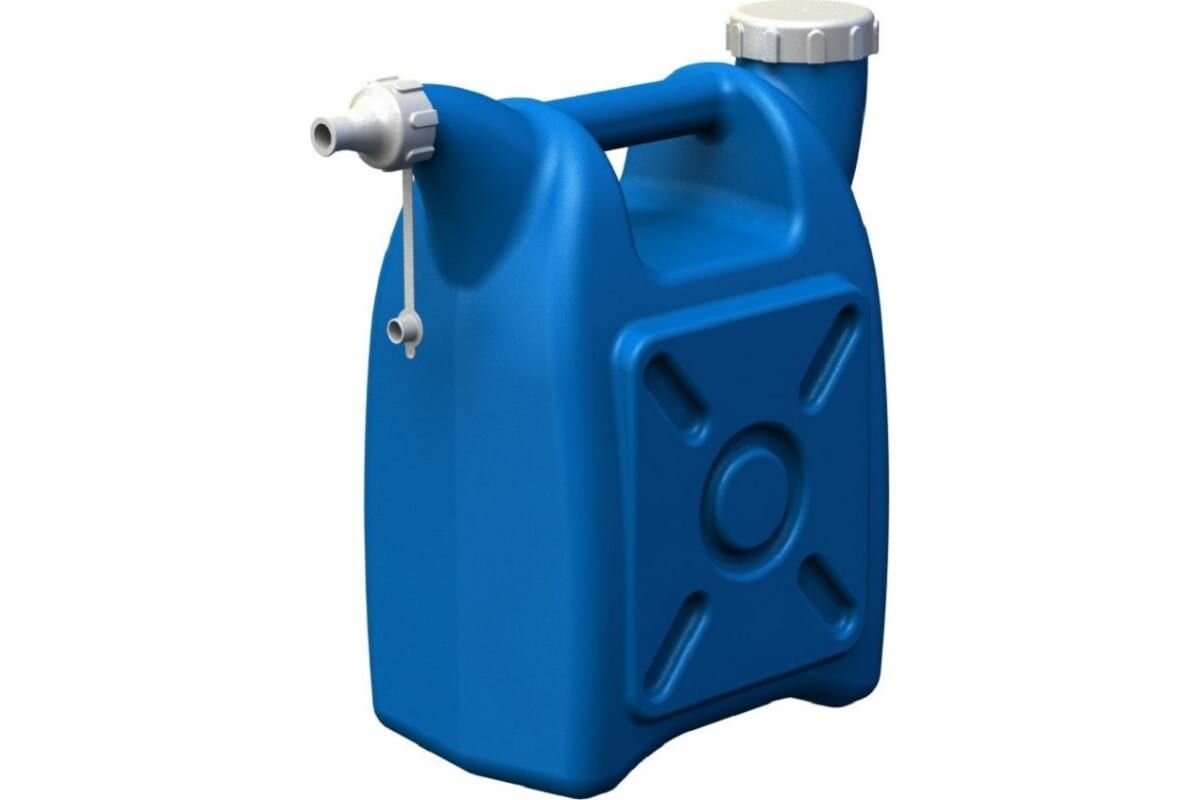 Канистра-лейка с дополнительным горлышком для слива синяя 15 л Radivas G1-3-001