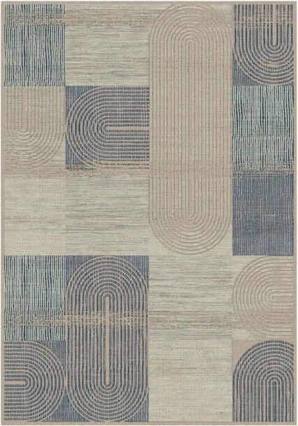 Ковер шерстяной на пол в гостиную в спальню 140х200 см бежевый современный ворс 4 мм 324858 KoverVDom