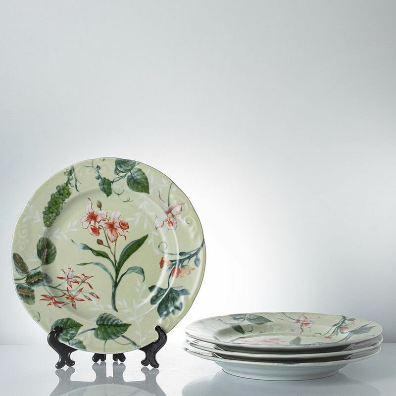 Набор фарфоровых тарелок мелких 240 мм. "Фиона" ф. Надежда 4шт, Добрушский фарфоровый завод