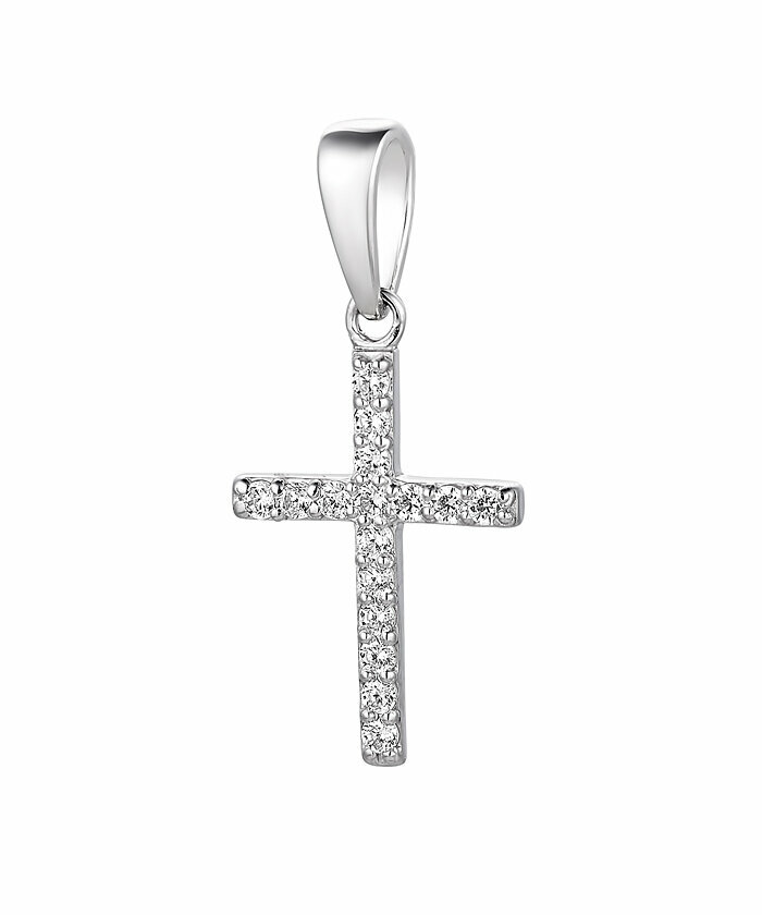 Подвеска, серебро, 925 проба, родирование, фианит