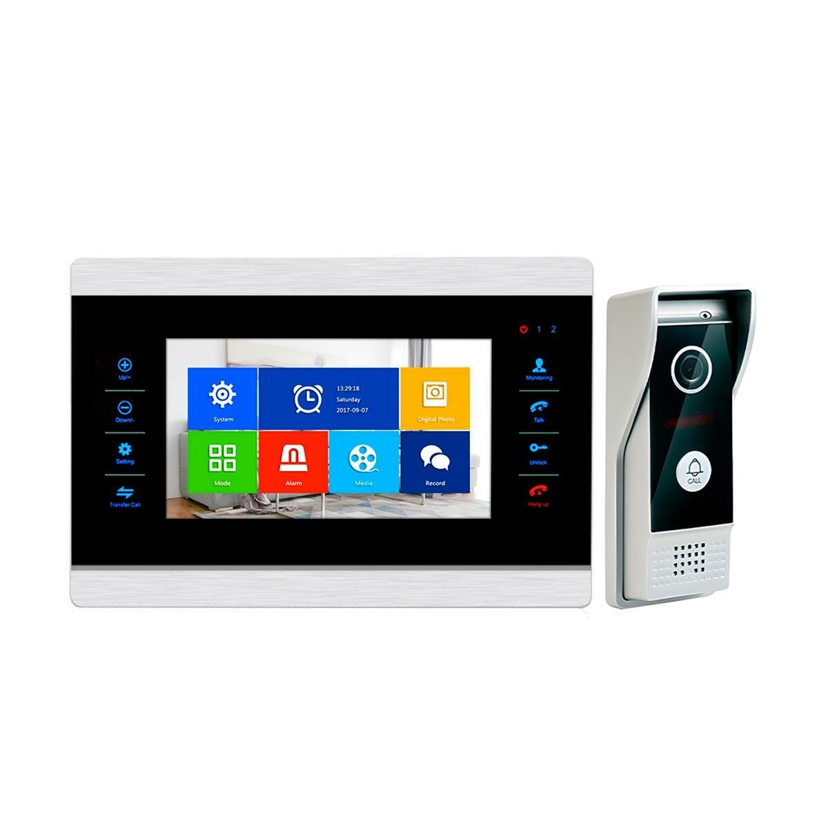 Видеодомофон HDком S-104 (10") (A65607CV) - домофон для дома с записью на SD по датчику движения, домофон на входную дверь для дома.