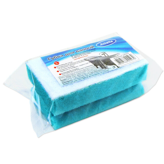 ANTELLA губка для акриловых ванн 14x8x5 см профильная из поролона и фиброполимера