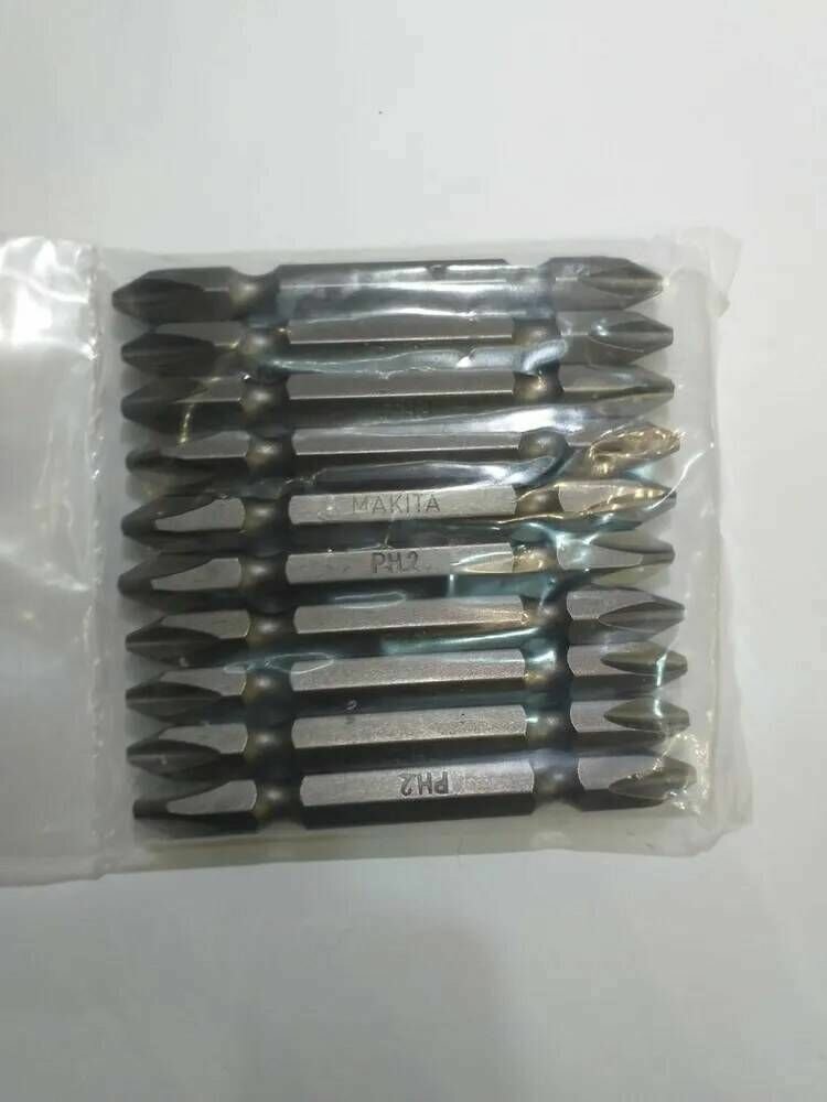Бита двусторонняя PH2, 65 мм, E-form (MZ), 10 шт Makita D-31669