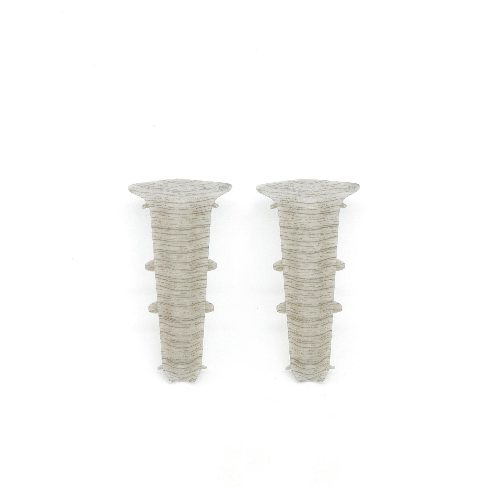 Внутренний угол для плинтуса ПВХ Деконика 21х70 мм 253 ясень серый, 2 шт.