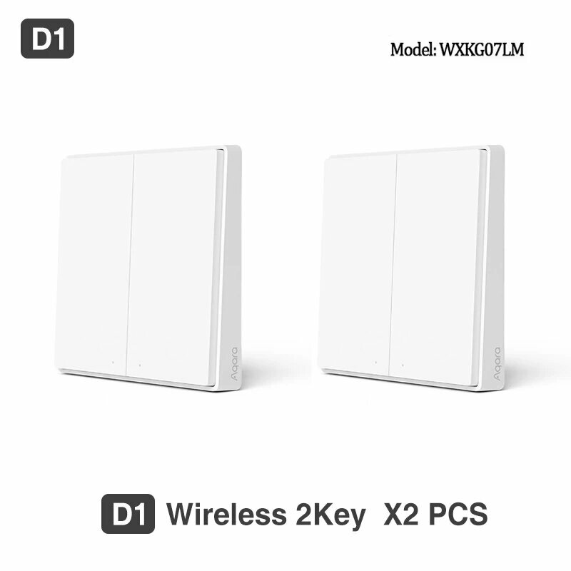 Умный настенный выключатель Aqara D1 C1 ZigBee, беспроводной переключатель для умного дома, цвет под золото, без нейтрального провода, работает с приложением Mijia homekit