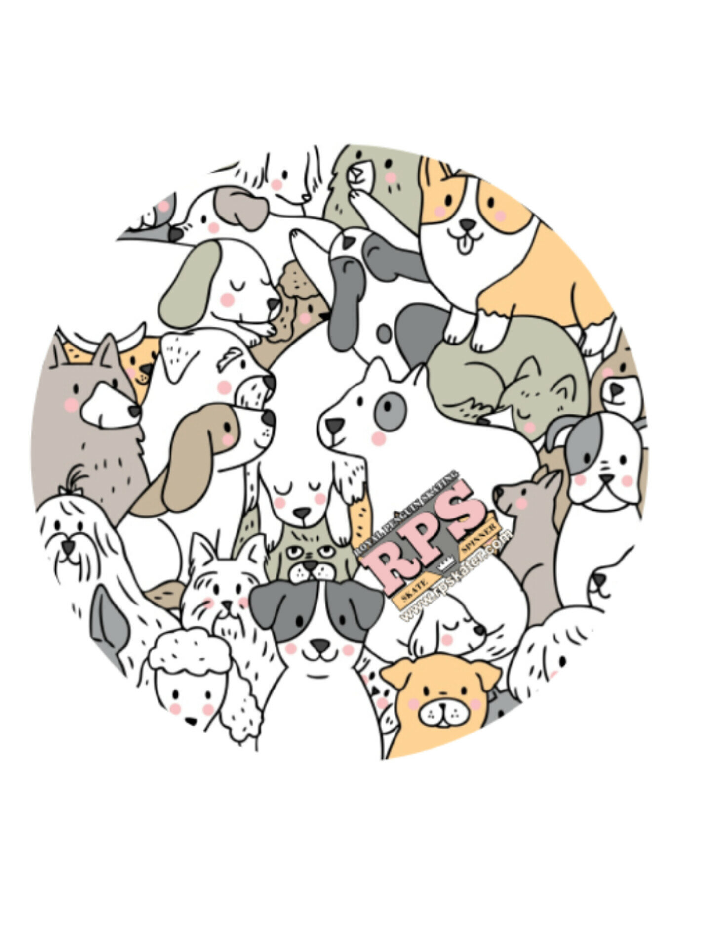 Спиннер-диск с рисунком RPS для отработки многооборотных прыжков и вращения "Dogs"