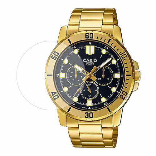 Скрин Мобайл защитный экран для часов Casio MTP-VD300G-1E из гидрогелевая плёнка прозрачная