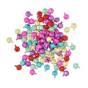 Подвеска, 8х6мм, бубенчик маленький, базовый материал - сталь, микс, 20 шт.