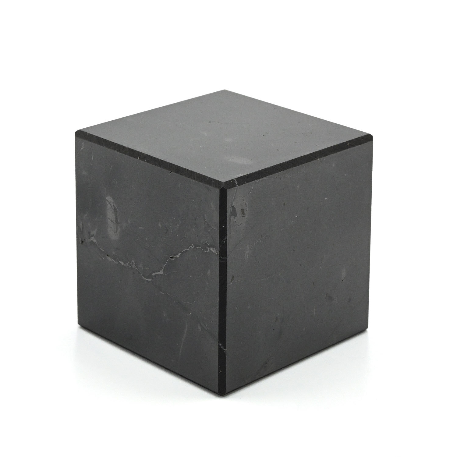 Куб из шунгита полированный, сторона 50-55мм. .