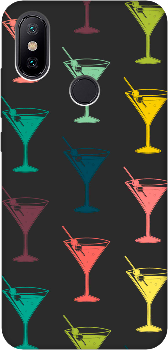 Матовый чехол Vermouth для Xiaomi Mi 6X / Mi A2 / Сяоми Ми 6Х / Ми А2 с 3D эффектом черный