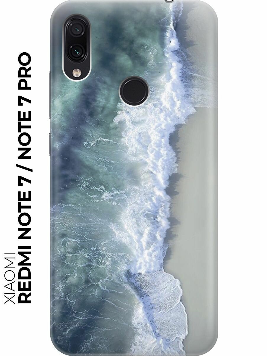 Силиконовый чехол Бушующий океан на Xiaomi Redmi Note 7 / Note 7 Pro / Сяоми Редми Ноут 7 / Ноут 7 Про