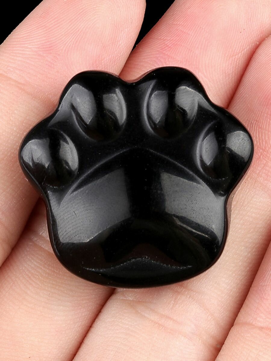 Кристалл из натурального природного камня, лапка, обсидиан, коллекционный минерал оберег в подарок