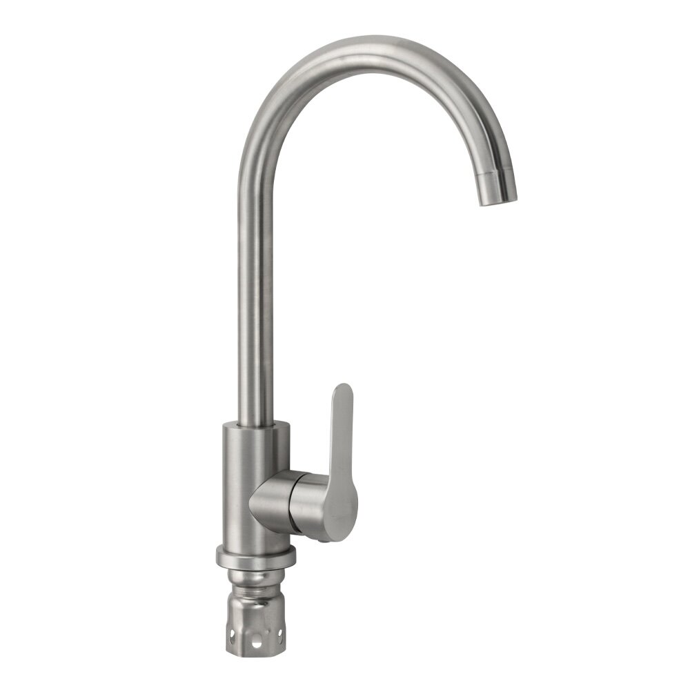 Смеситель для кухни из нержавеющей стали, высокий излив, WasserZimmer