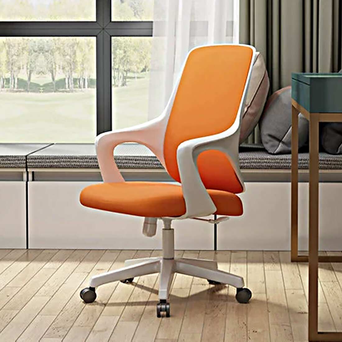 Офисное кресло на колесиках Citro (оранжевый)