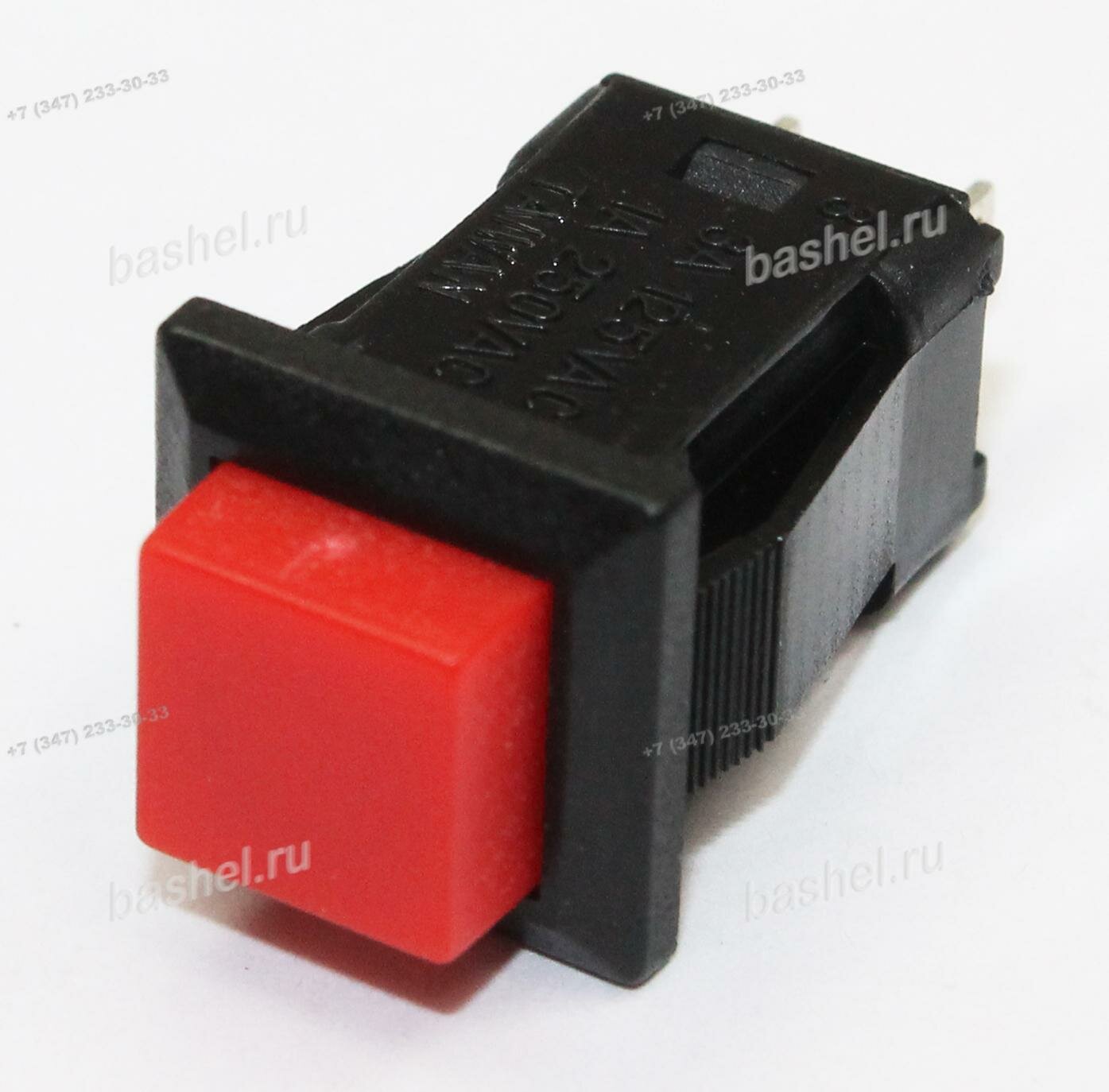 Кнопка PBS-15C квадр, без фикс, на размыкание ON-(OFF), красная