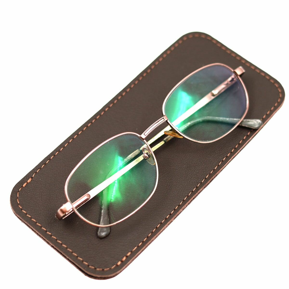 Кожаный компактный чехол для очков, размер 170 х 80 мм . Soho S Choc, J. Audmorr, натуральная кожа, мужской, женский