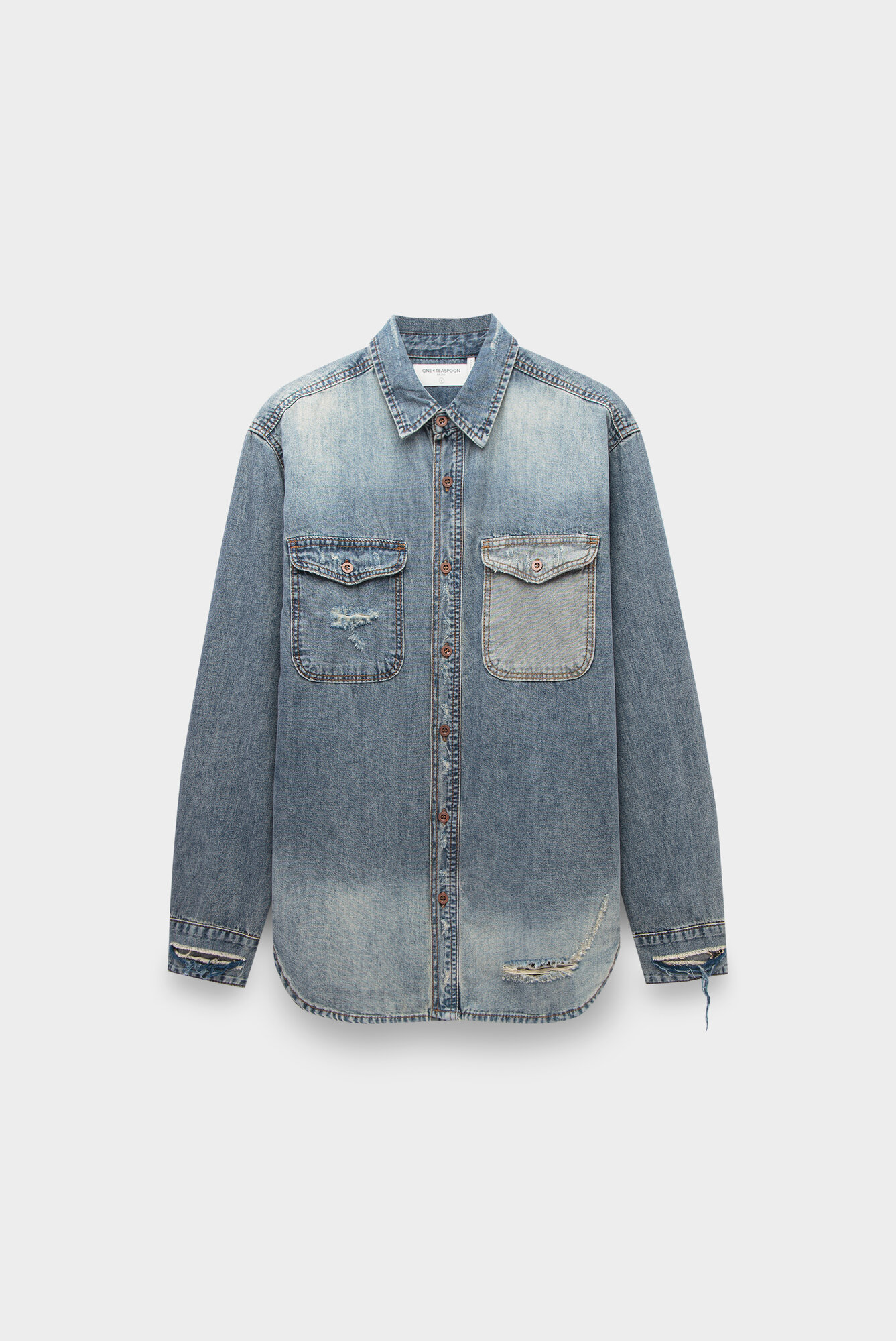Рубашка dirty blue everyday denim shirt