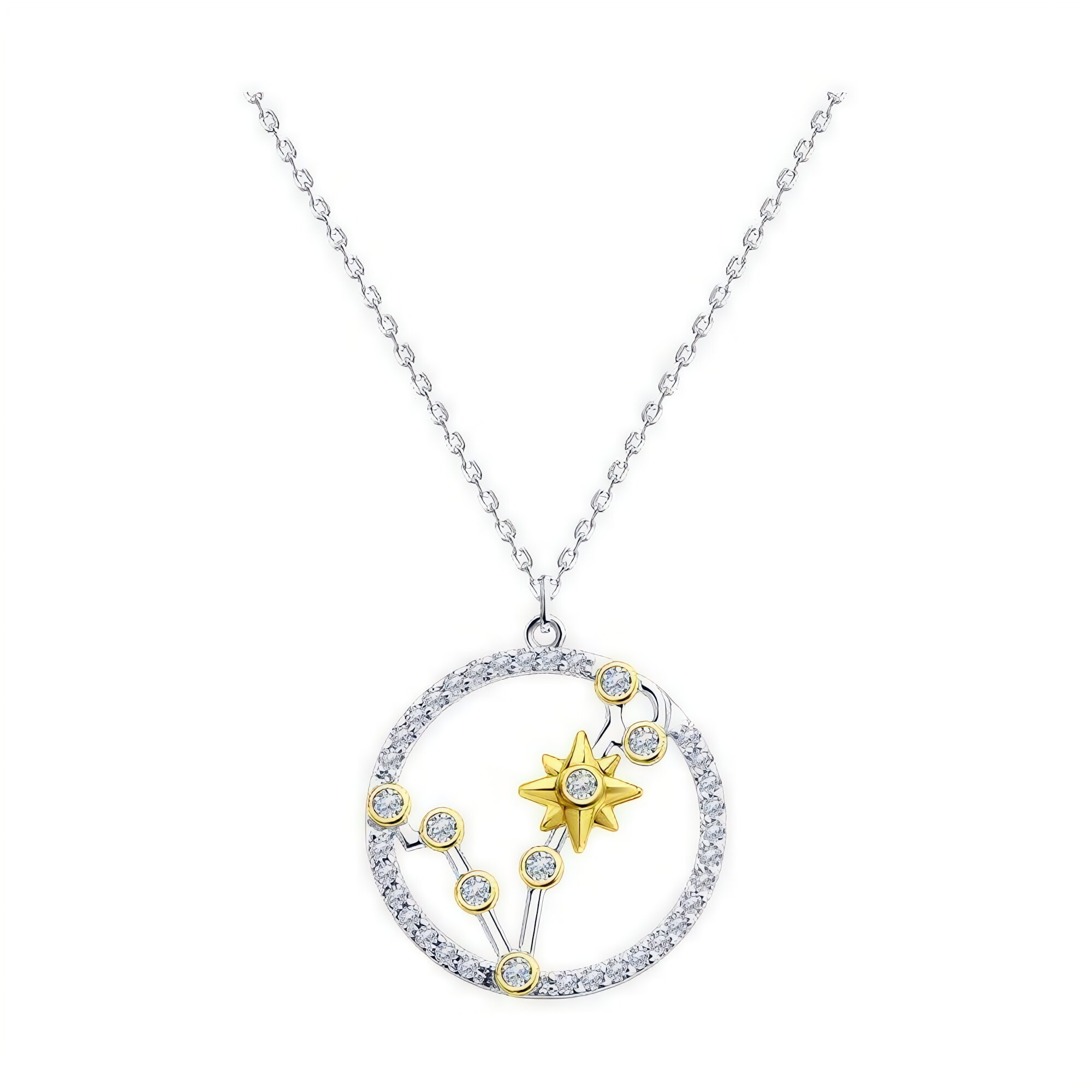 Колье, серебро, 925 проба, фианит