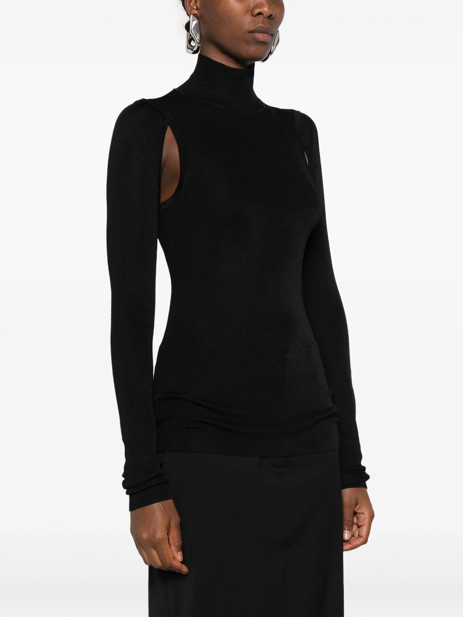 Топ Helmut Lang Air, размер L, black/black — фото 1