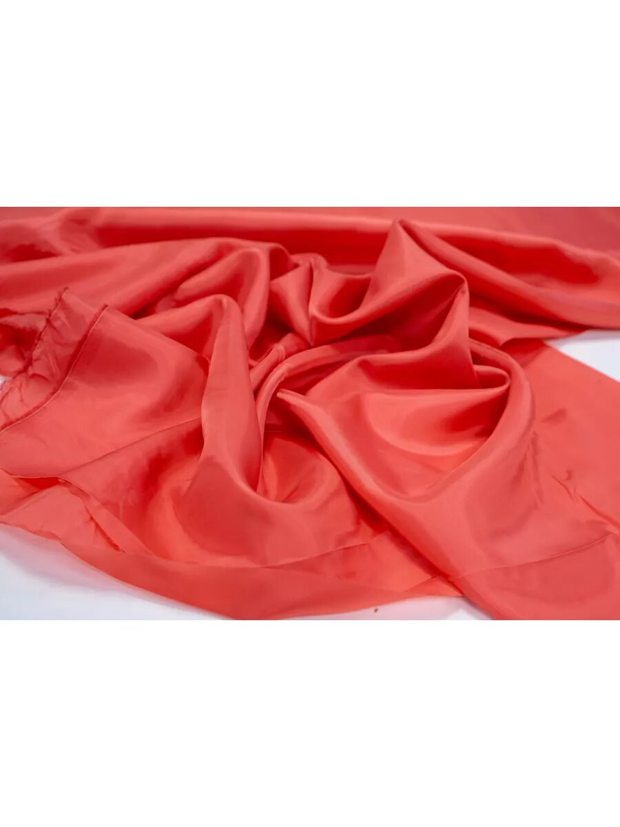 Подкладочная ткань купра красно-оранжевая