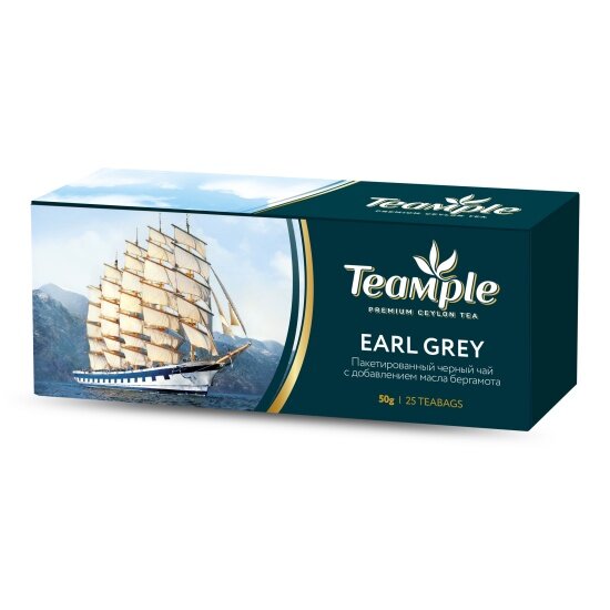 Чай черный Teample темпл () ЭРЛ грей 25 пакетиков