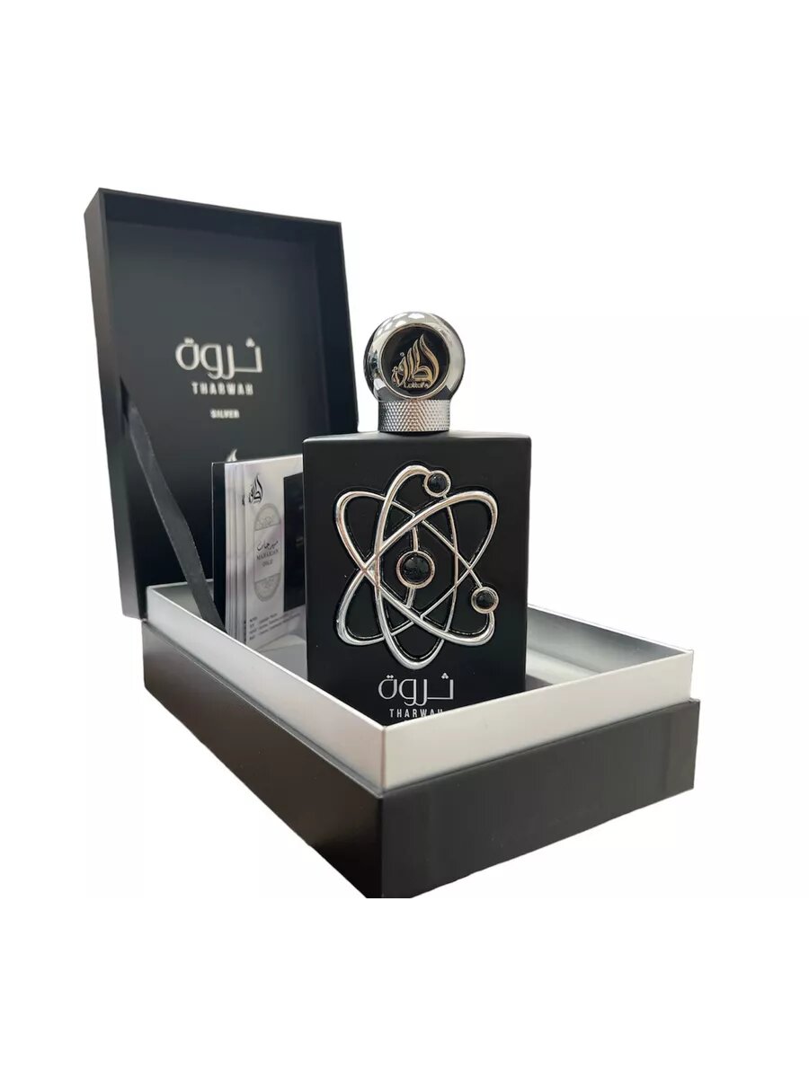 Парфюмерная вода Lattafa Perfumes "Tharwah Silver", мужская, восточный аромат, 100мл