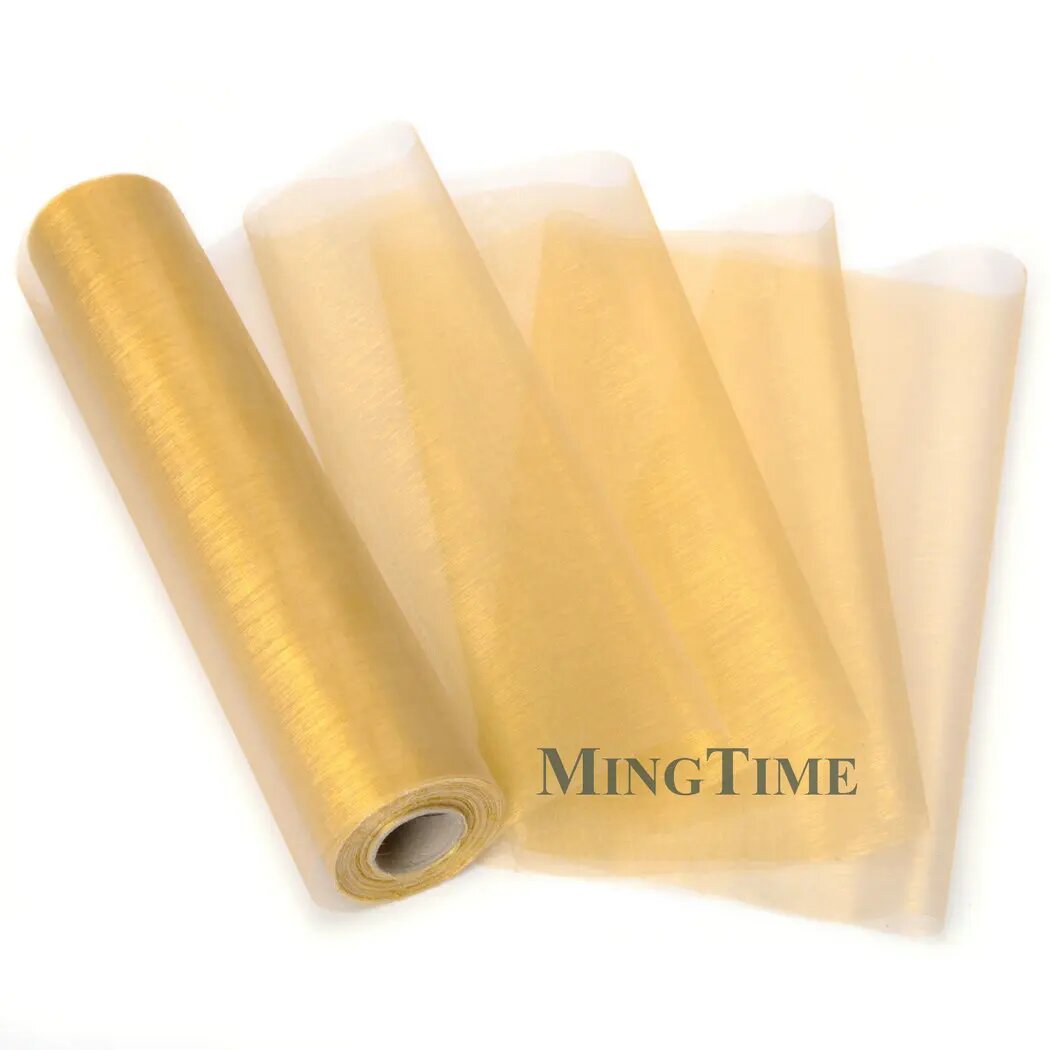 Органза золотая 25 м Золотой