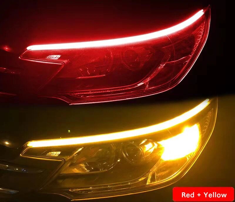 Светодиодные DRL огни Red to Yellow, 30 см