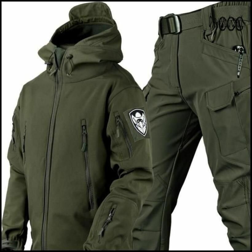Осенне-зимний мягкий теплый костюм из акульей кожи для мужчин и женщин, одинаковая верхняя одежда, камуфляжная тренировочная одежда спецназа