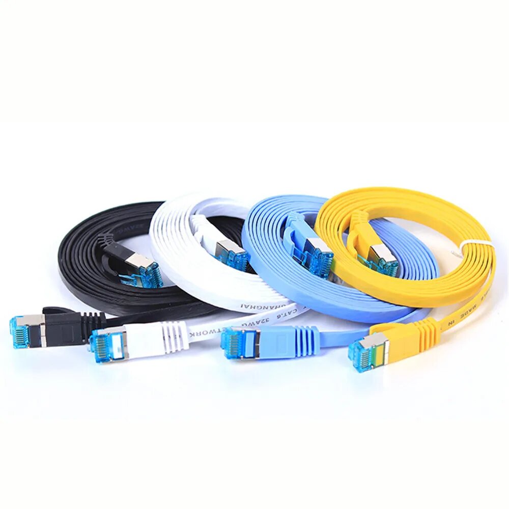 CAT6 плоский Ethernet-кабель RJ45 Blue, 15M