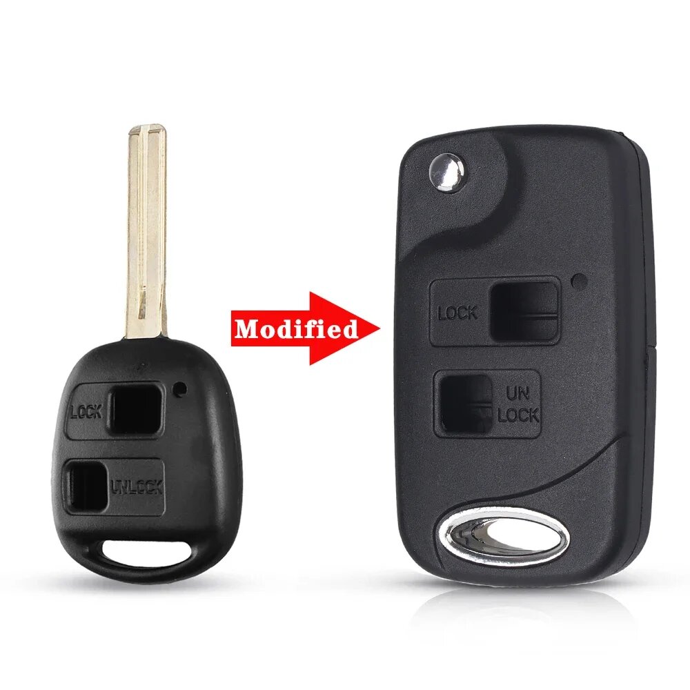 Раскладной Автомобильный ключ KEYYOU Toy43 Toy47 Toy48, оболочка для Toyota Yaris Carina Corolla Avensis для Lexus IS200 RX300 ES300 2BT TOY48 Key Shell