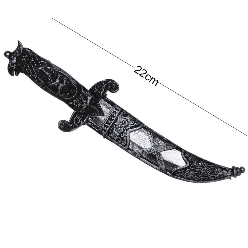 Пластиковый кинжал для косплея 22 см Черный, black